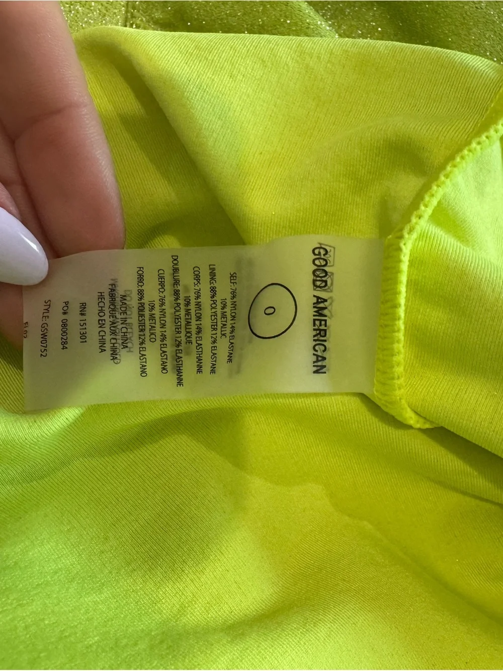 Good American | Dresses | Good American Neon Lime Stretch Top | Poshmark